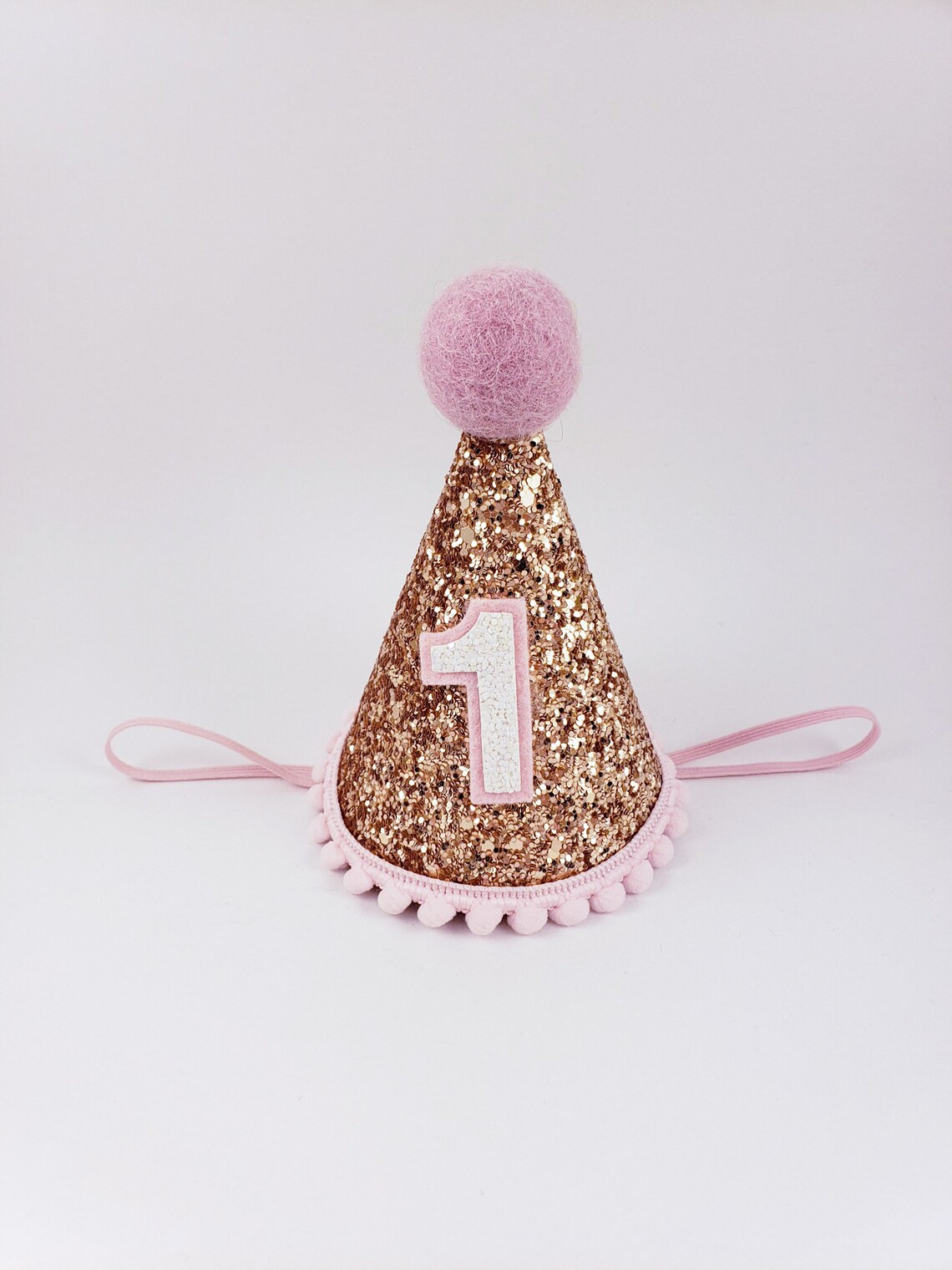 1st Birthday Hat First Birthday Hat Gold and Pink Birthday - Etsy