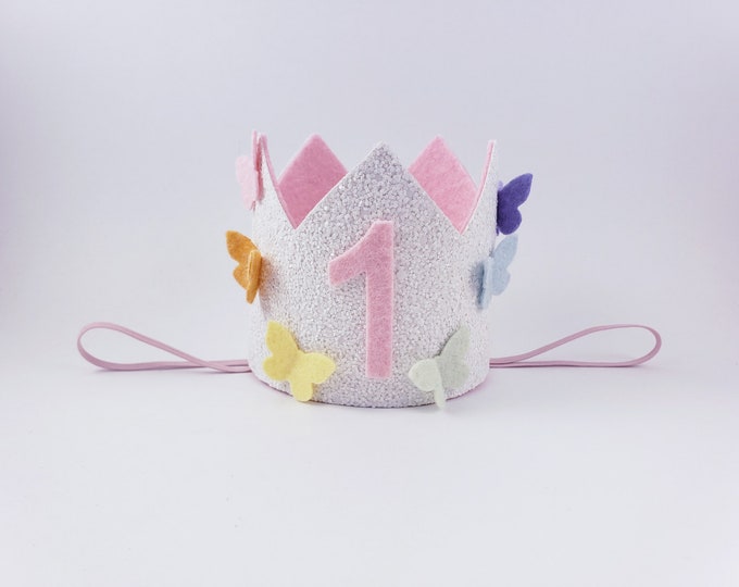Flutter on Over, Butterfly Wishes, One Birthday Crown, Butterfly Crown ...