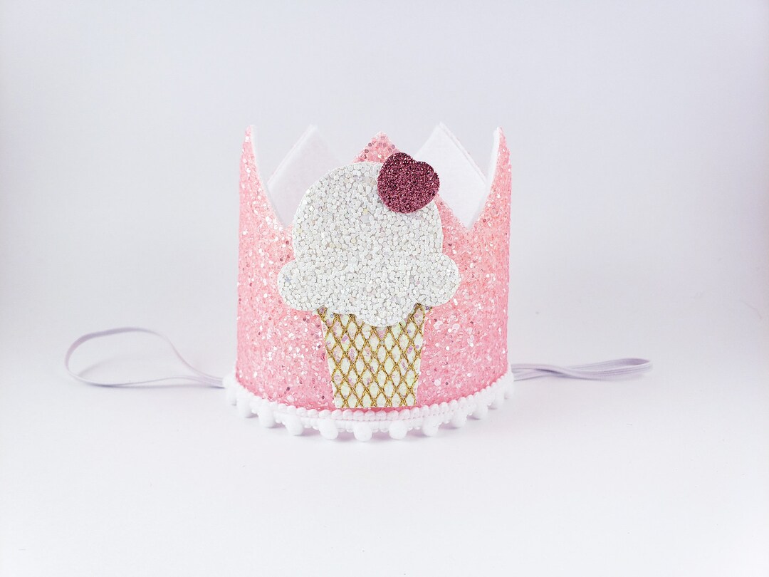 Ice Cream Birthday Crown, Heres the Scoop Birthday, Sweet One Crown ...