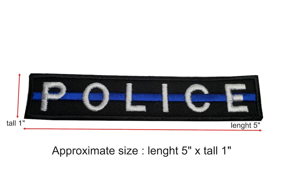 POLICE Thin Blue Line Patch Police SWAT Morale Hook Backing or Sew on ...