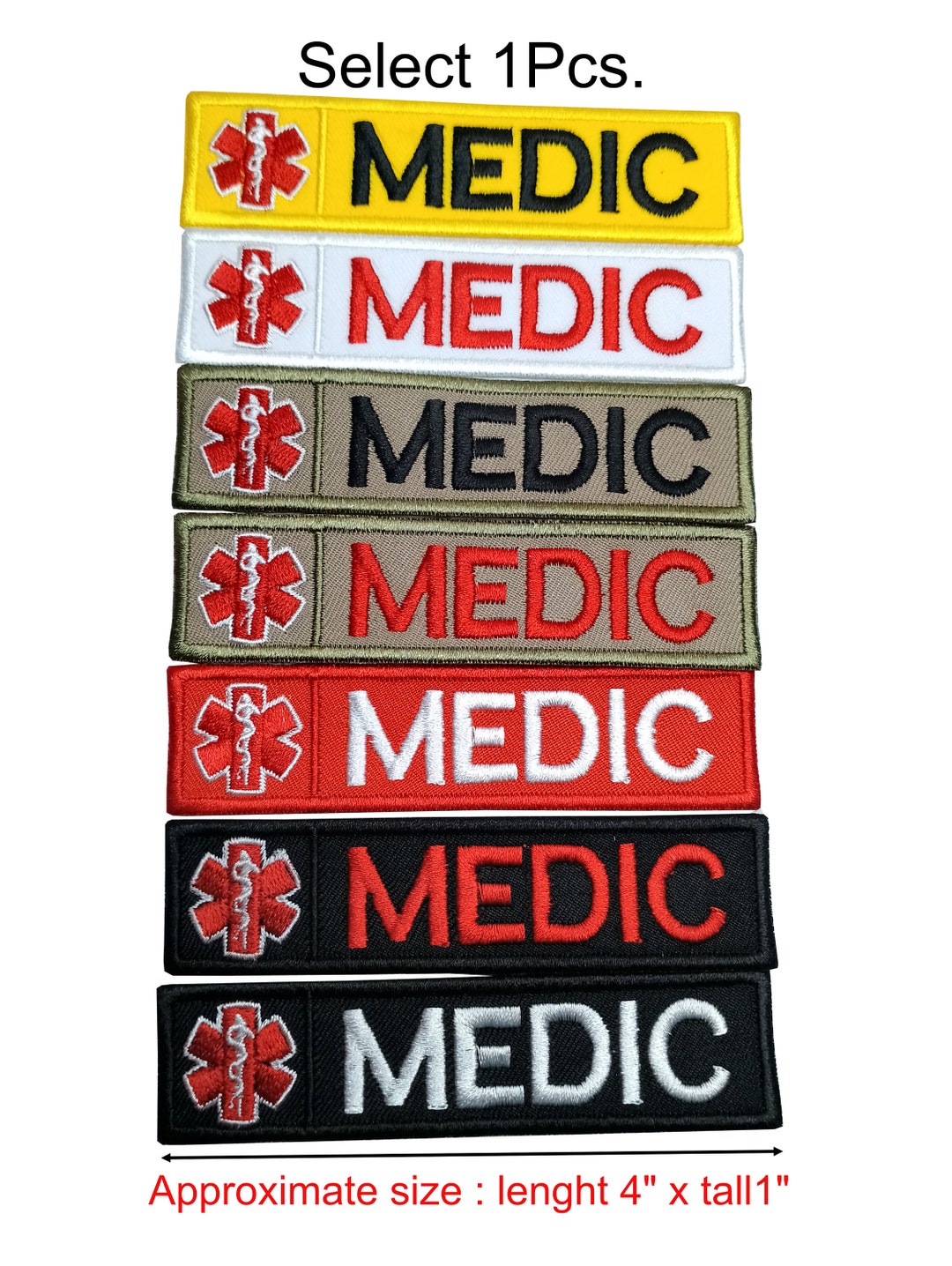 1pcs.star of Life MEDIC Patch Paramedic Medical Rescue Emergency ...