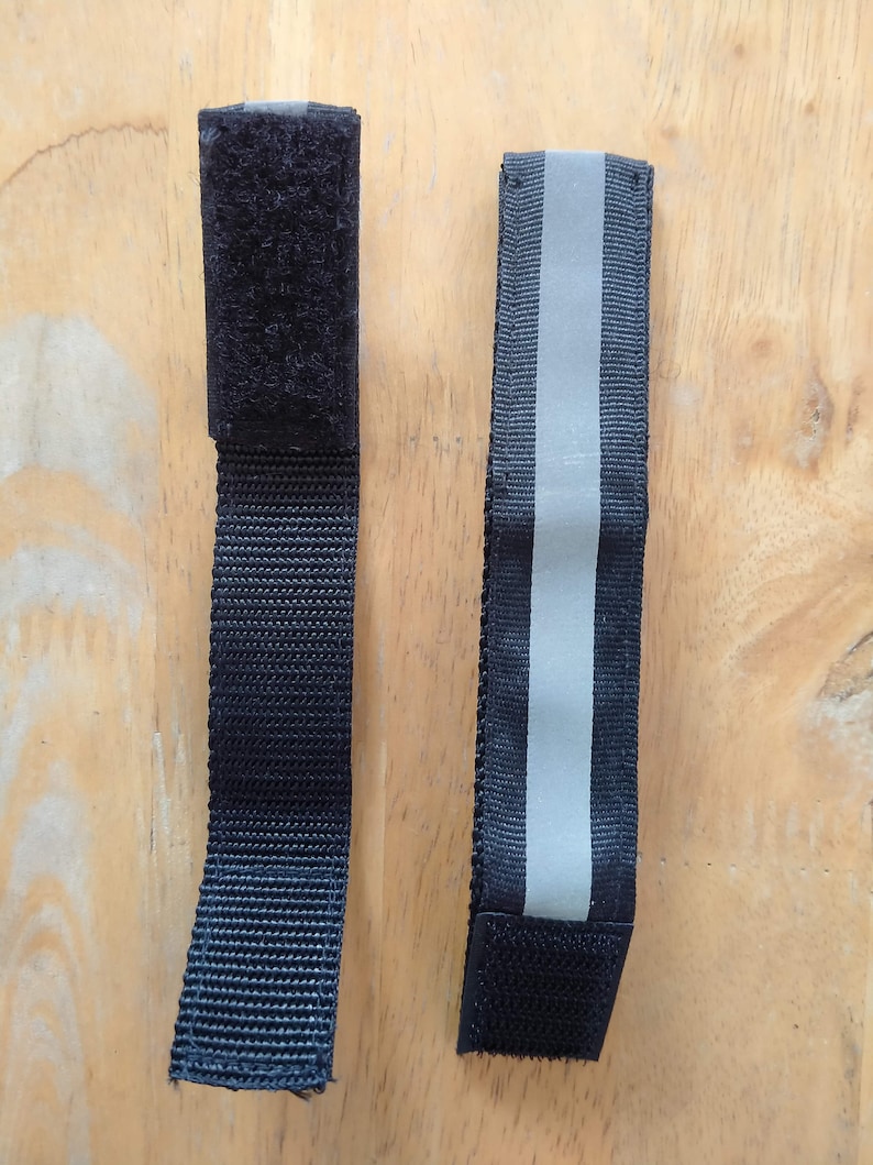 2 Tactical Magic Tape Attach Army Police Firefighter Black Nylon With ...