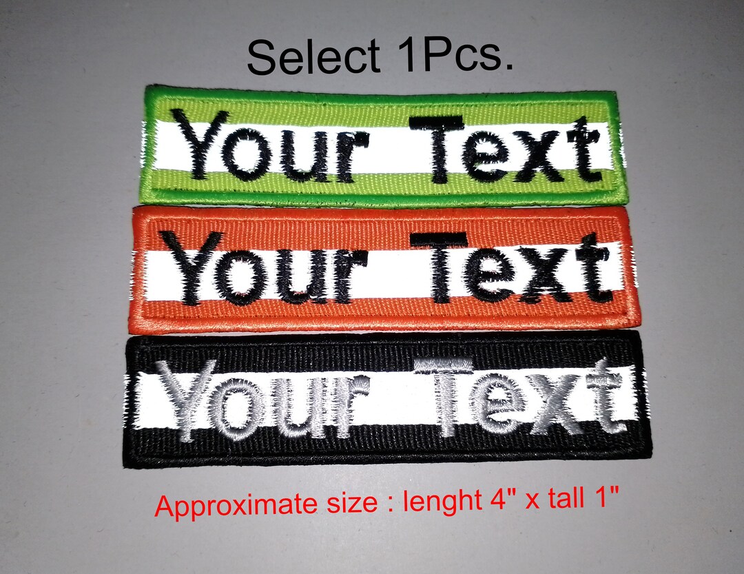1 Pcs. Gray Reflective Custom Name Text Embroidered Patch Rescue EMT ...