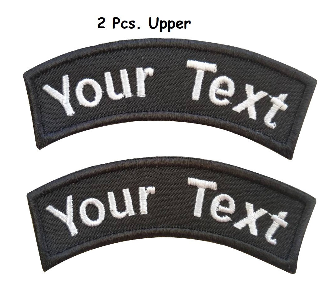 2 Pcs. Curve Custom Name Tag Nametape Your Text Patch Biker - Etsy