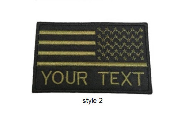 1 Pcs. Custom name patch Your Text patch thin green line | Etsy