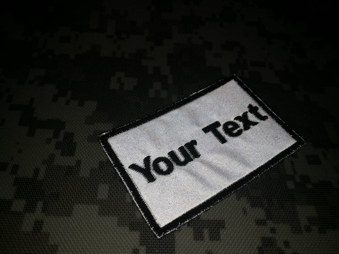 Reflective Patch Custom Name Text Patch Tag Name Tape Name Tag D.i.y ...