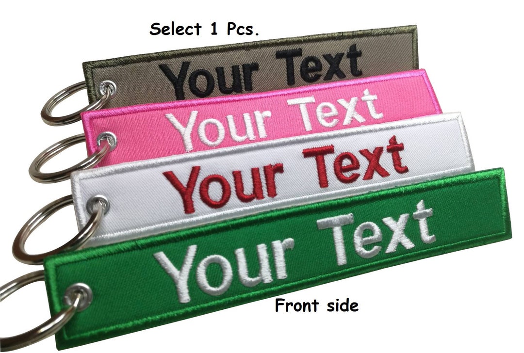 Custom Name Text Your Text Key Chain Tag Bag Motorcycle Biker Racing ...