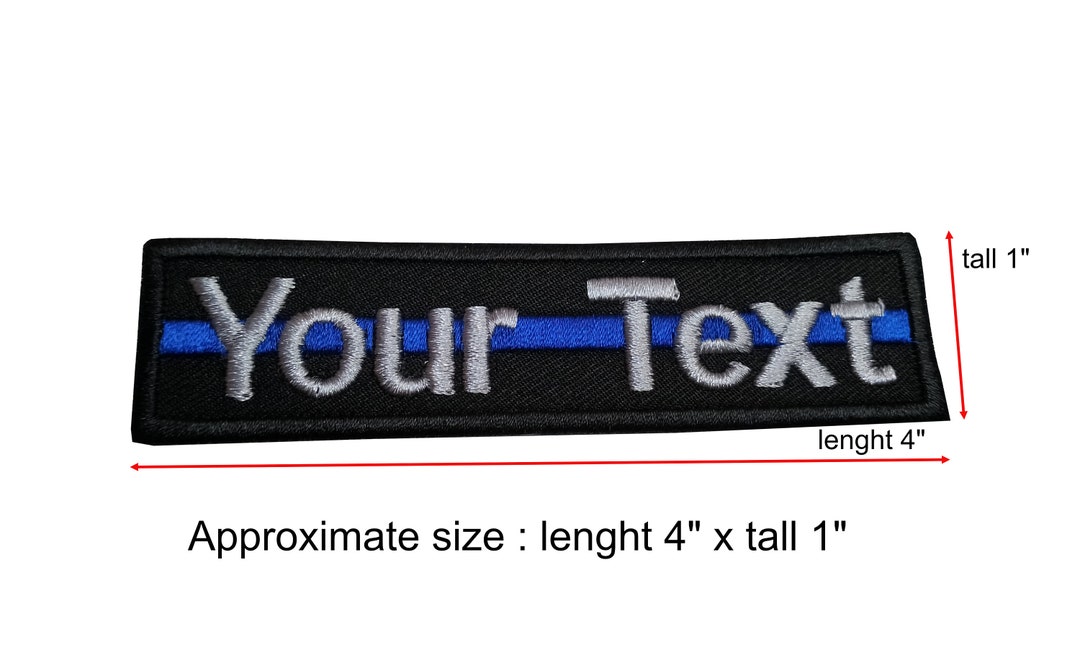 Thin Blue Line Patch Custom Name Text Thin Blue Line Police SWAT Morale ...
