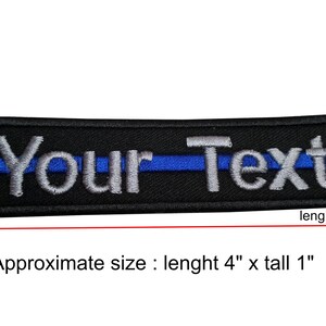 Thin Blue Line Patch Custom Name Text Thin Blue Line Police SWAT Morale ...