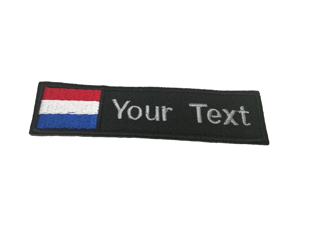 Netherlands Flag Patch Custom Name Text Your Text Netherlands Flag ...