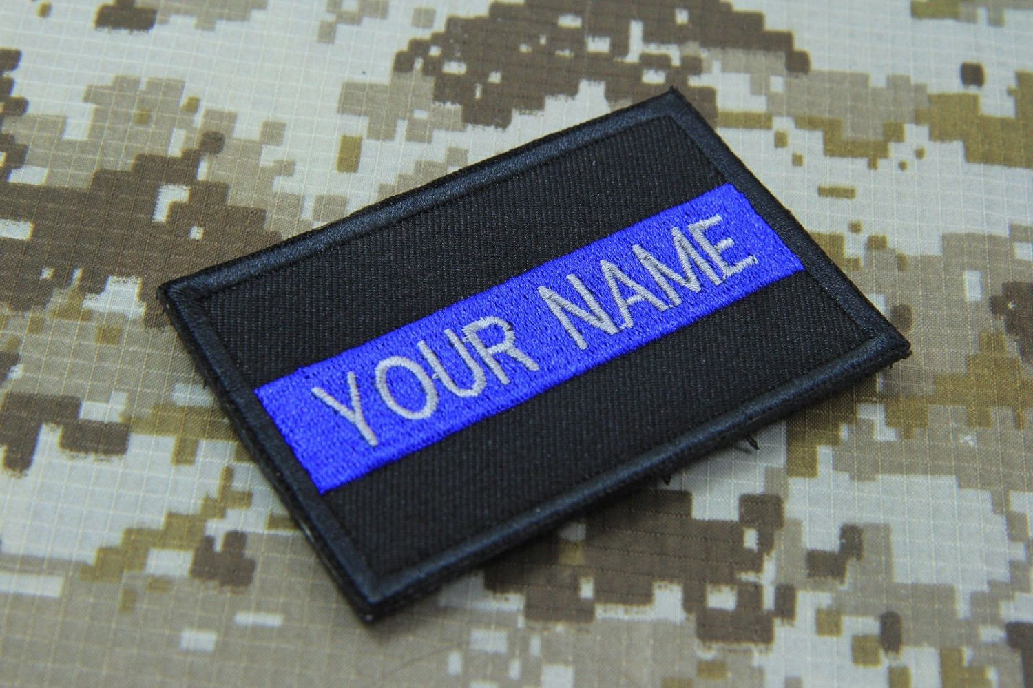 Blue line patch Custom name text thin blue line police patch | Etsy