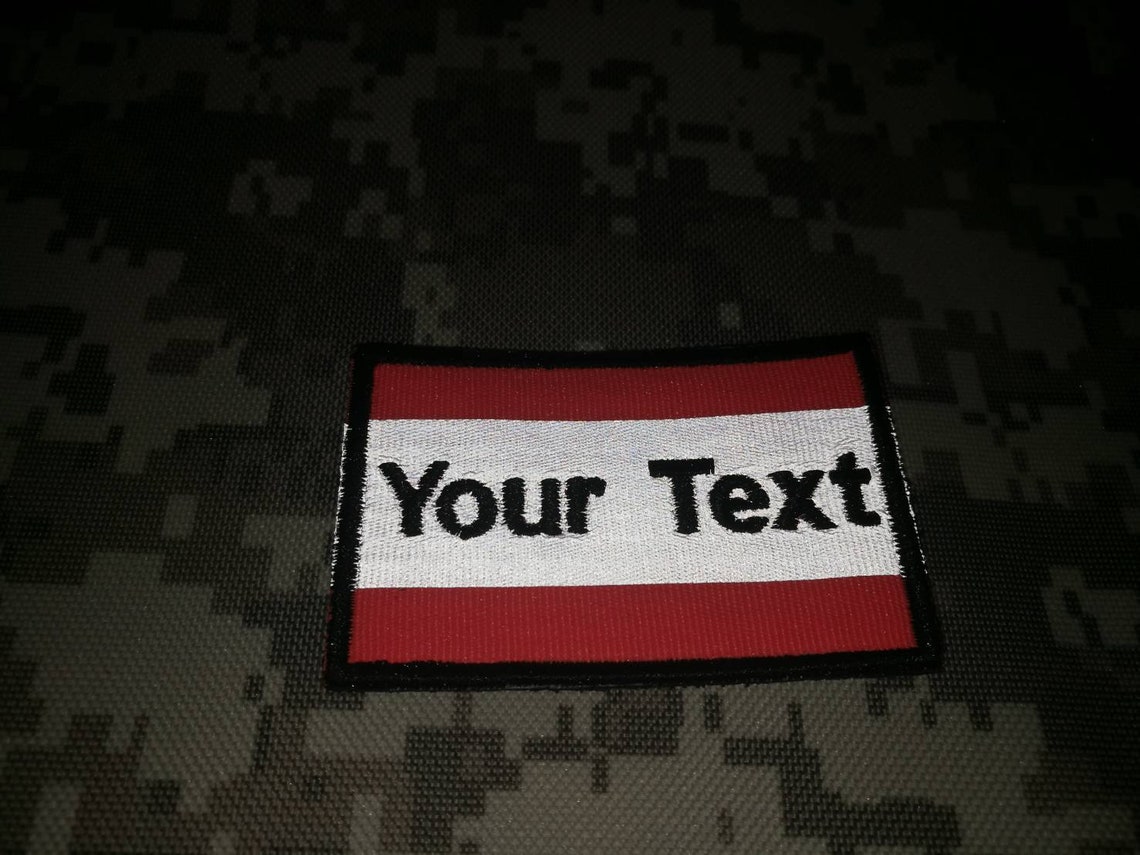 Reflective Patch Your Text Custom Name Text Patch Tag Name | Etsy