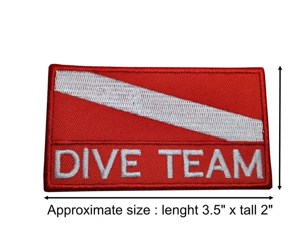 DIVE TEAM Patch Diving Scuba Skin Diver Master Dive Rescue Embroidered ...