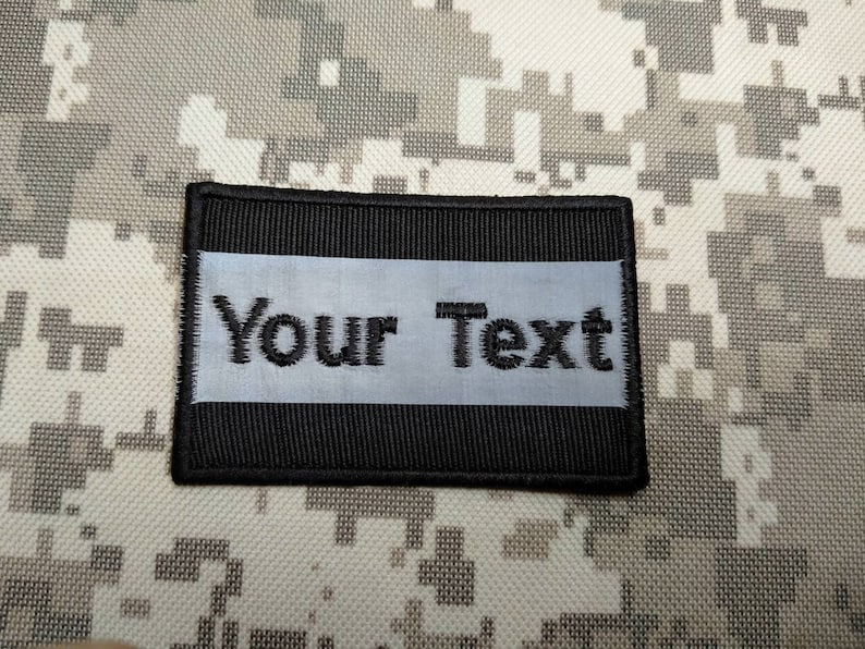 Reflective Patch Your Text Custom Name Text Patch Tag Name Tape Name ...