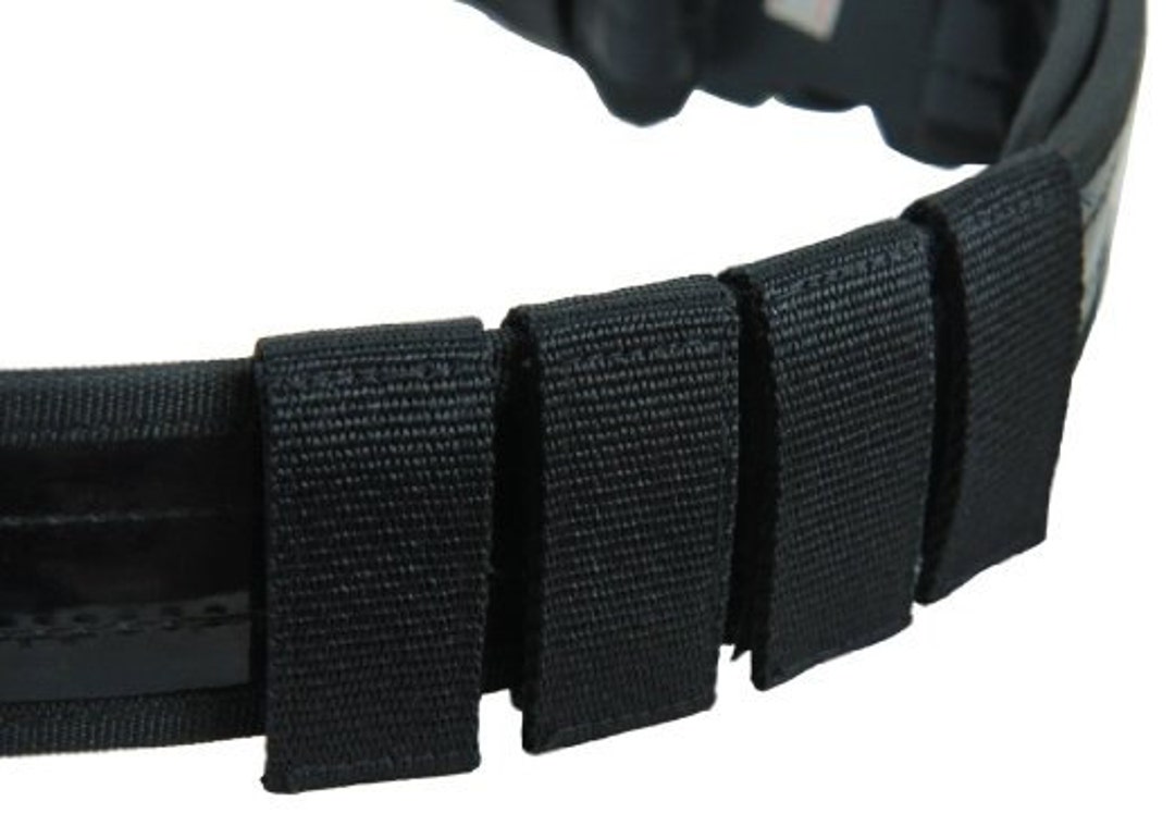 4 Tactical Magic Tape Attach Army Police Security Guard Black Nylon ...