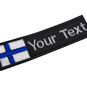 Finland Flag Patch Custom Name Text Finland Flag Patch With Hook ...