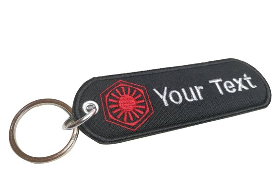 Star Wars Key Chain First Order Custom Name Text Your Text | Etsy