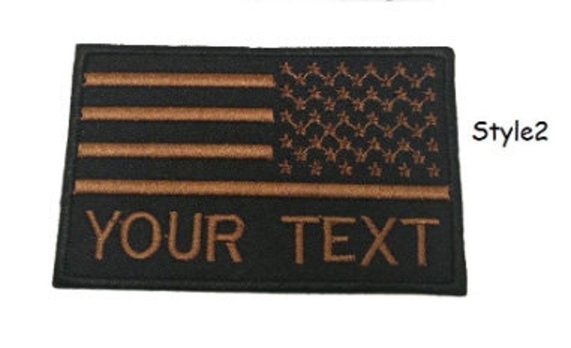 1 Pcs. Custom Name Your Text Patch Thin Brown Line Police Swat - Etsy