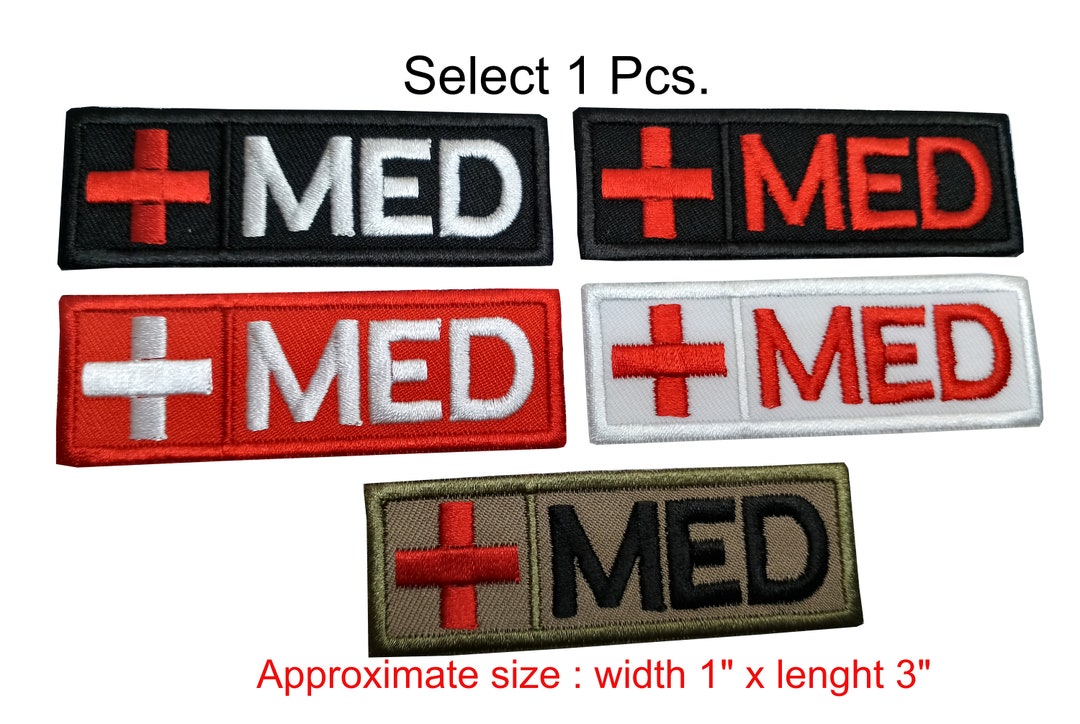 1 Pcs. MED Red Cross Patch Medic Medical Paramedic EMS EMT Rescue ...