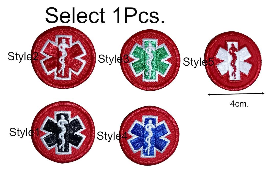 1 Pcs. EMT EMS Paramedic Medic Rescue Med Round Patch Sew on or Hook ...