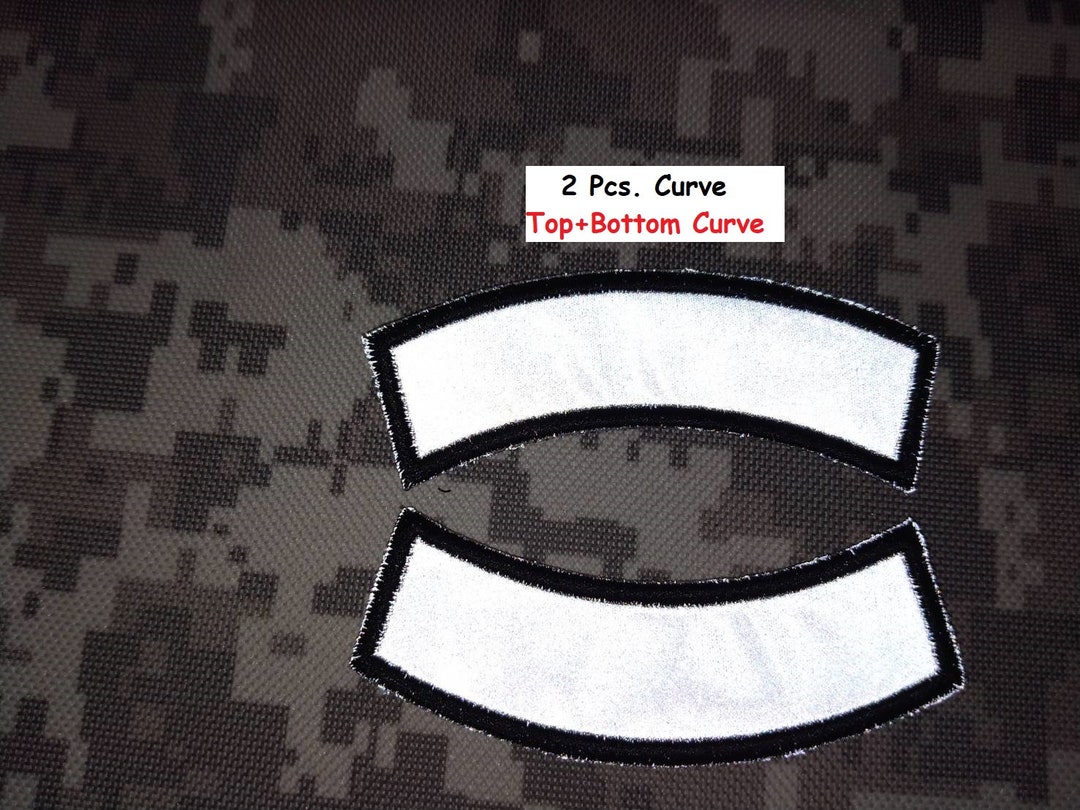 2 Pcs. Reflective Curve Police Fire Fighter Police Biker Gray ...