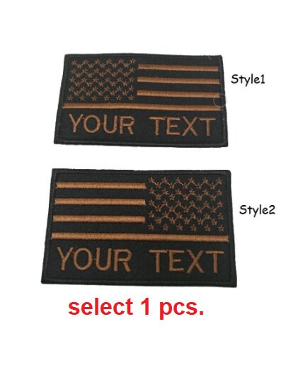 1 Pcs. Custom Name Your Text Patch Thin Brown Line Police Swat - Etsy