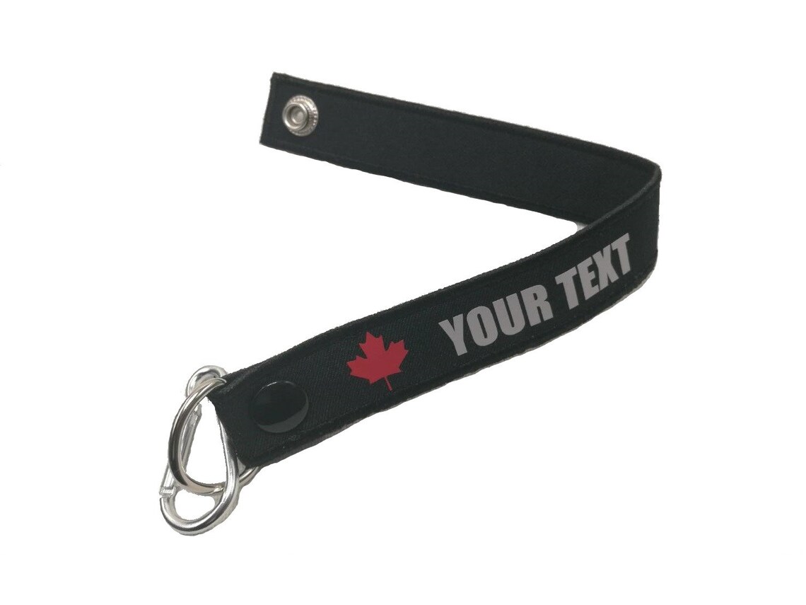 1 Pcs. Canada Flag Key Chain Custom Text Name Text Biker - Etsy