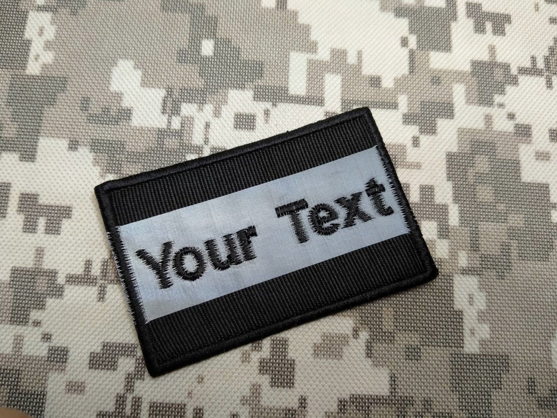 Reflective Patch Your Text Custom Name Text Patch Tag Name Tape Name ...