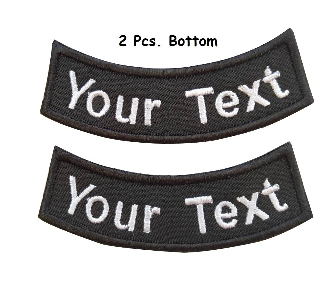 2 Pcs. Curve Custom Name Tag Nametape Your Text Patch Biker - Etsy