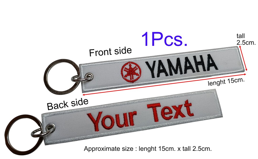 1pcs. YAMAHA Custom Text Name Text Motorcycle Biker Racing Key Chain ...