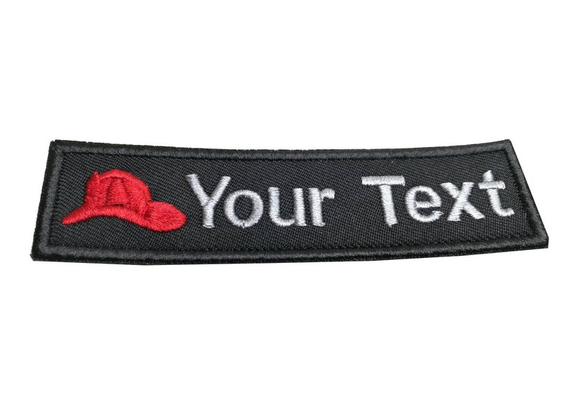 Fire Fighter Hat Patch Custom Name Tag Name Tape Thin Red Line | Etsy