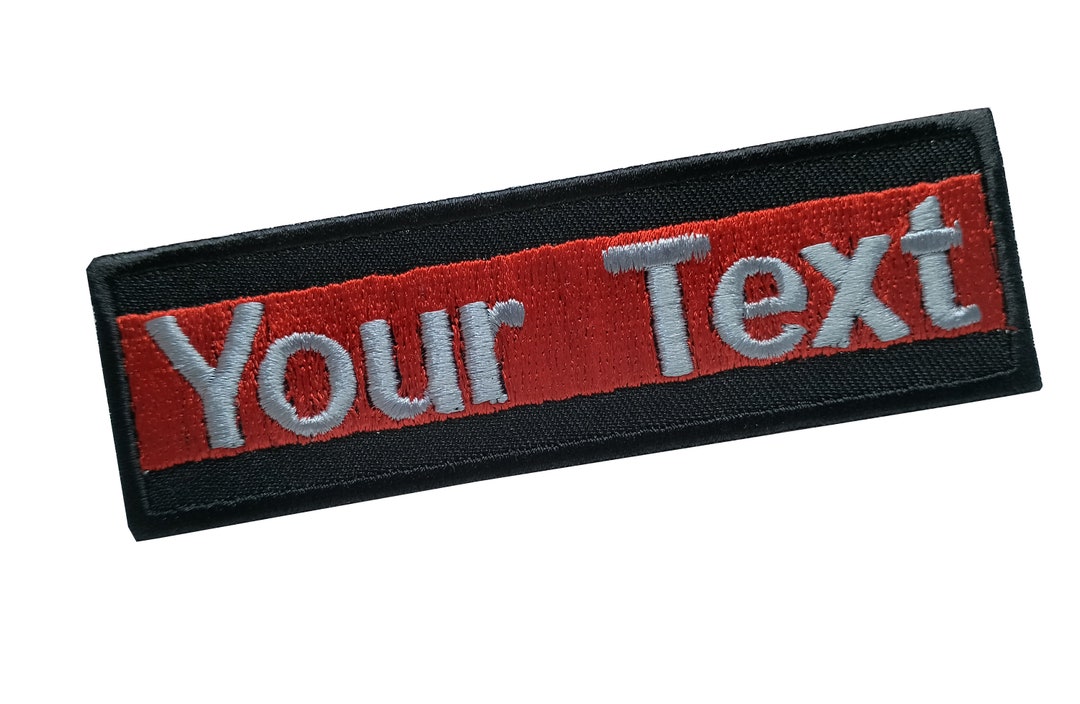 Fire Fighter Custom Name Text Patch Thin Red Line Fire Rescue Fire Dept ...