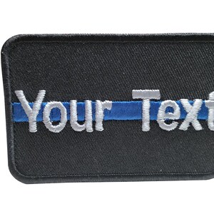 Thin Blue Line Patch Custom Name Text Thin Blue Line Police Morale Hook ...