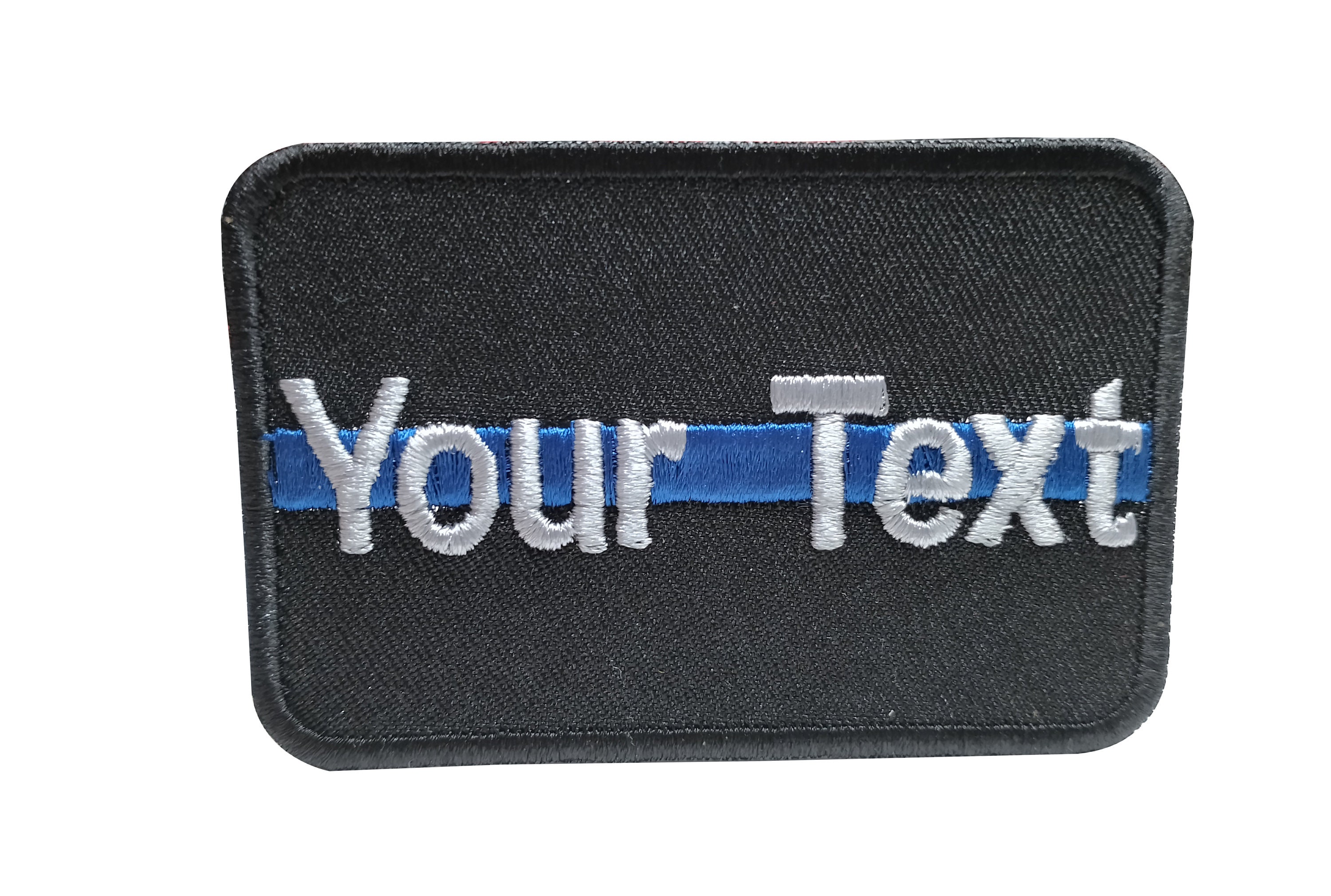 Thin Blue Line Patch Custom Name Text Thin Blue Line Police Morale Hook ...