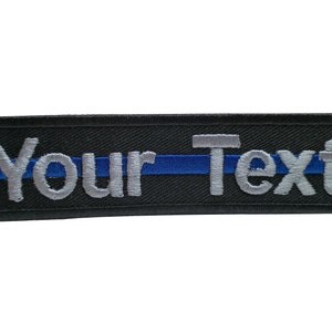 Thin Blue Line Patch Custom Name Text Thin Blue Line Police SWAT Morale ...