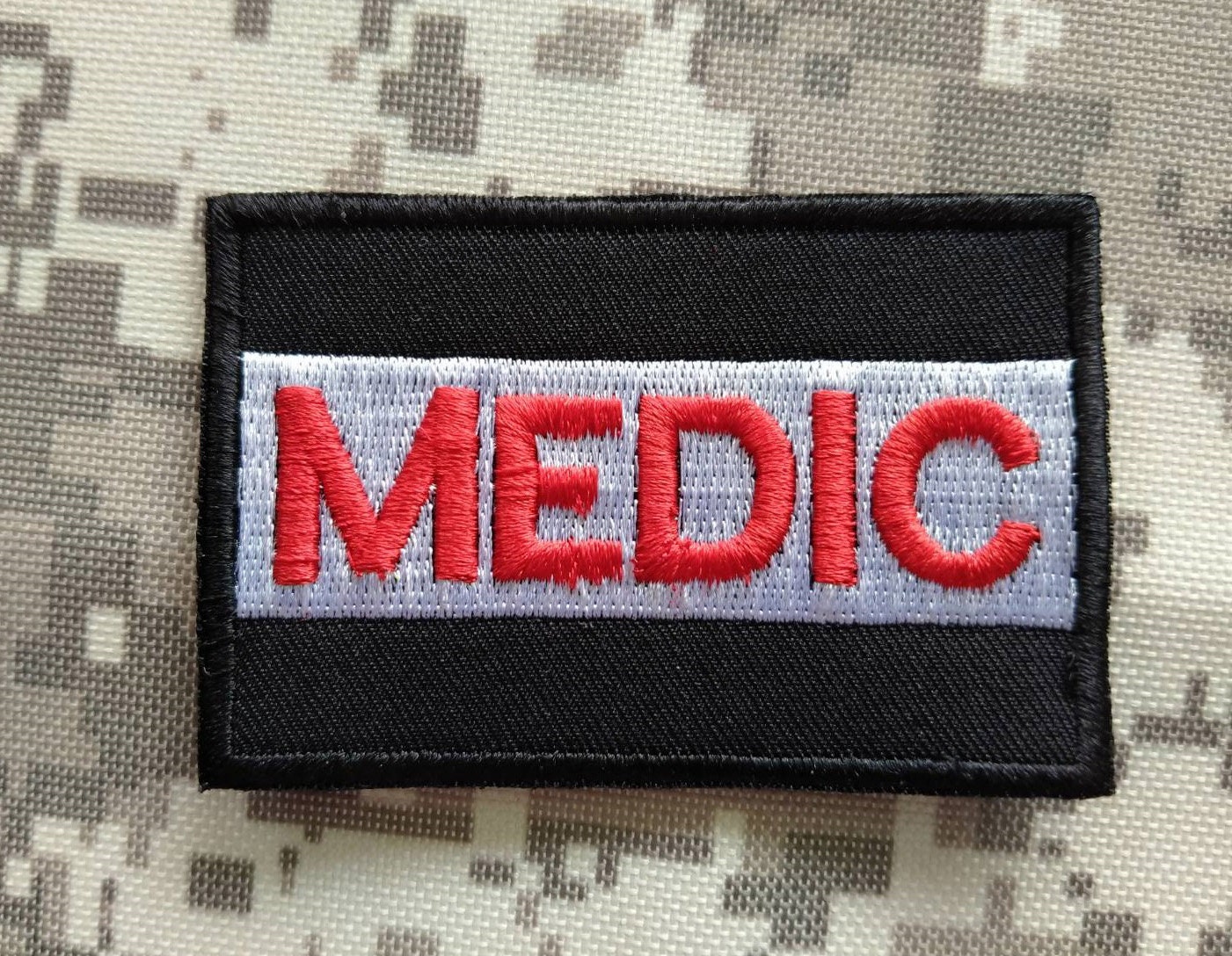 MEDIC EMT EMS Patch White Line Patch Medic Paramedic Patch Thin Blue ...
