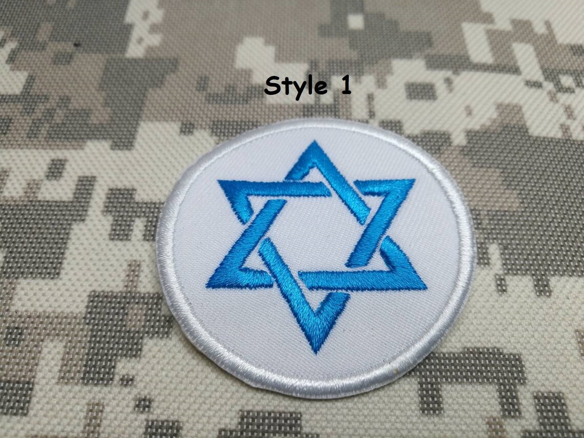 Star of David Patch D.I.Y. Decorate Biker Name Tag Religious - Etsy