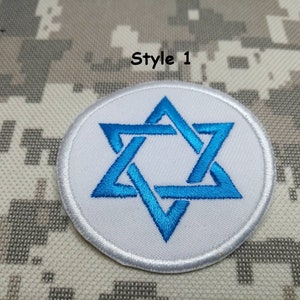 Star of David Patch D.I.Y. Decorate Biker Name Tag Religious Jewish ...