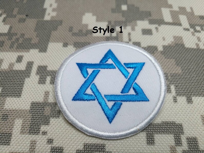 Star of David Patch D.I.Y. Decorate Biker Name Tag Religious - Etsy