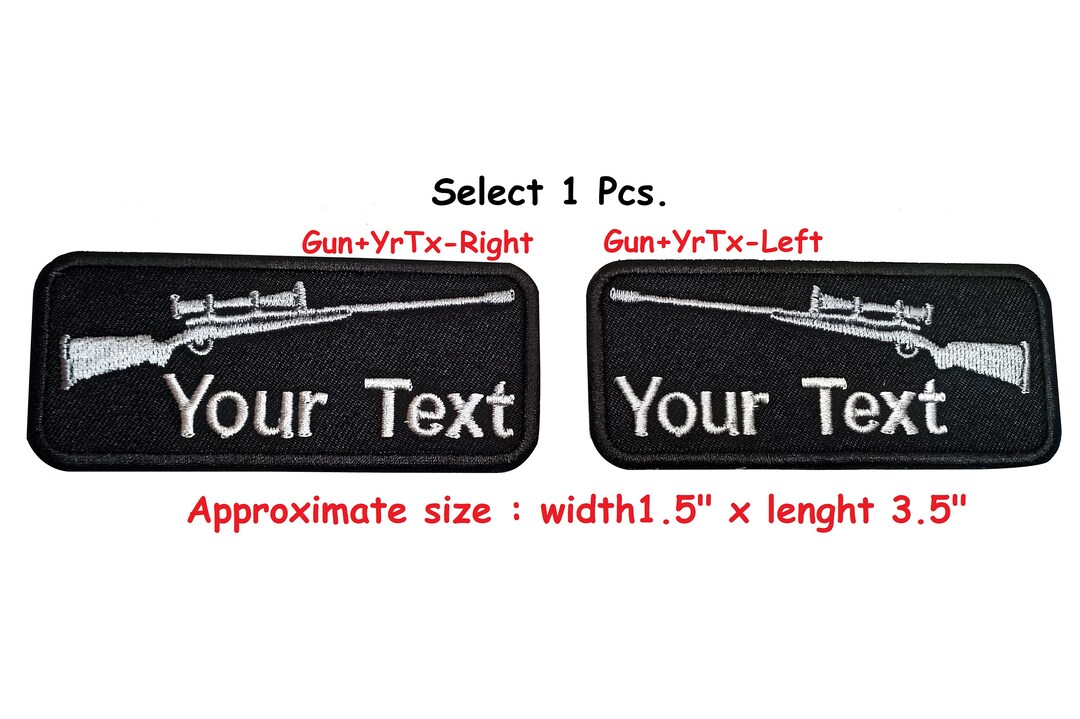 1 Pcs. Sniper Rifles Patch Custom Name Text Sniper Rifles Hunting Army ...
