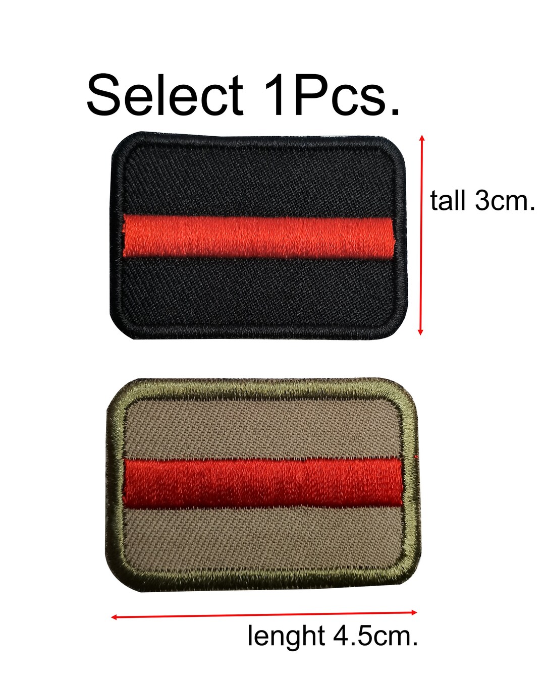 1 Pcs. Small Thin Red Line Patch Fire Fighter Fire Rescue Police Fire Fighter Fire Department ...