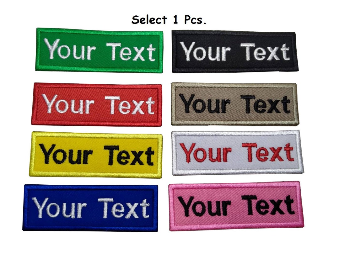 Your Text Patch Custom Name Text Patch Tag Name Tape Name Tag D.i.y ...