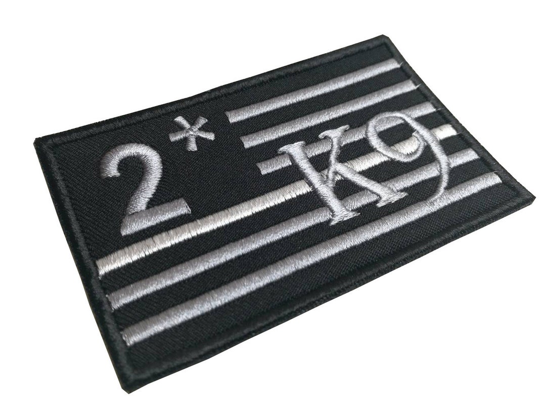 2 Ass to Risk Police K9 Patch Police Patch White Line Patch Name Tag ...