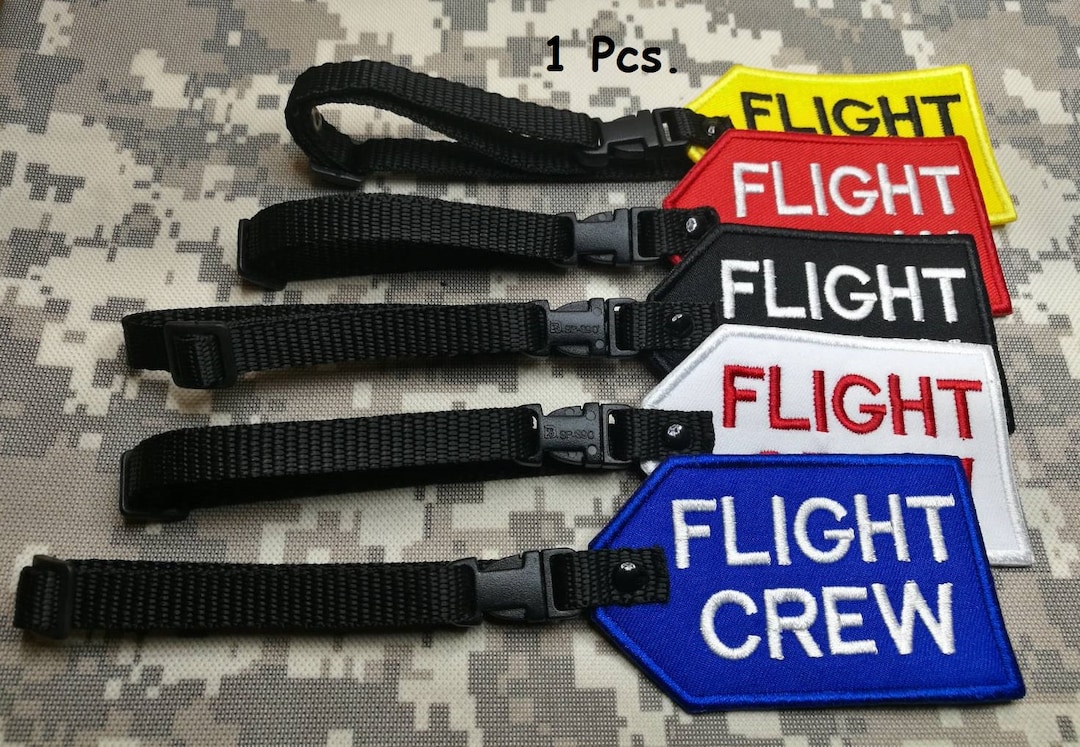 1 Pcs. Flight Crew Embroidered Luggage Tag Key Chain Flight Crew Key ...