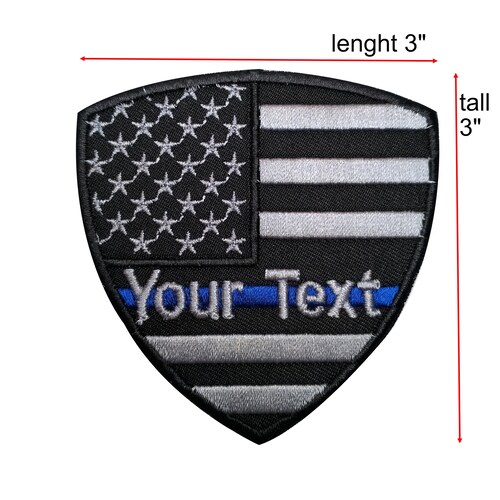 Blue Line Patch Custom Name Thin Blue Line Police SWAT USA - Etsy