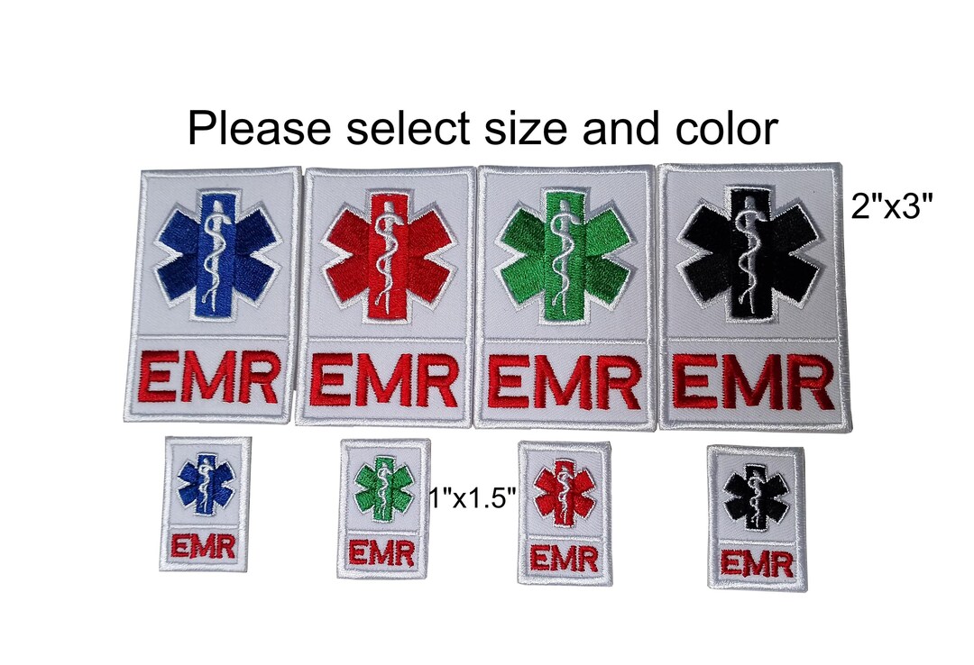 1pcs. EMR EMS EMT Electronic Medical Records Patch Paramedic Rescue ...