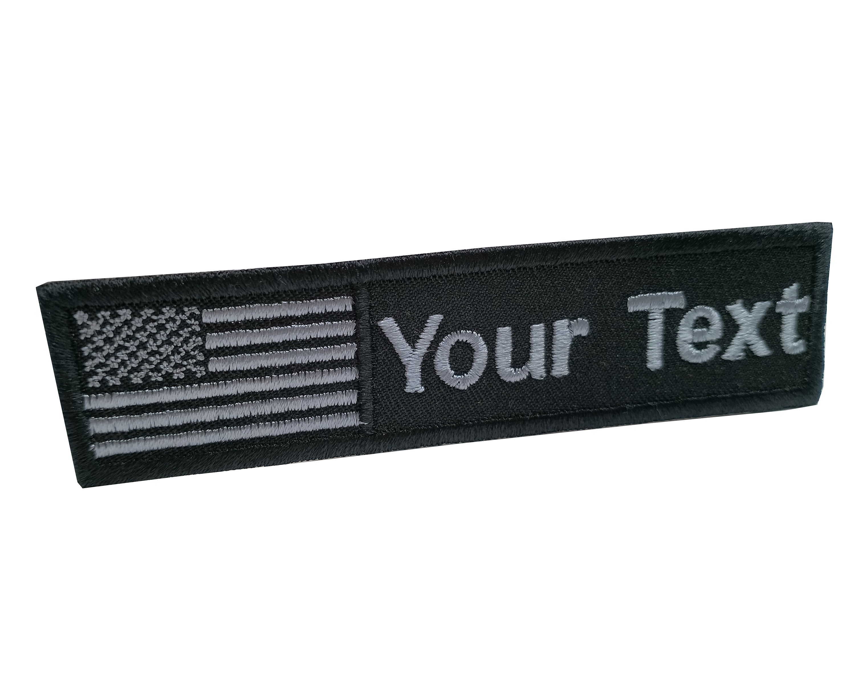 Custom Name Text Name Tape USA United State Flag Patch Hook - Etsy