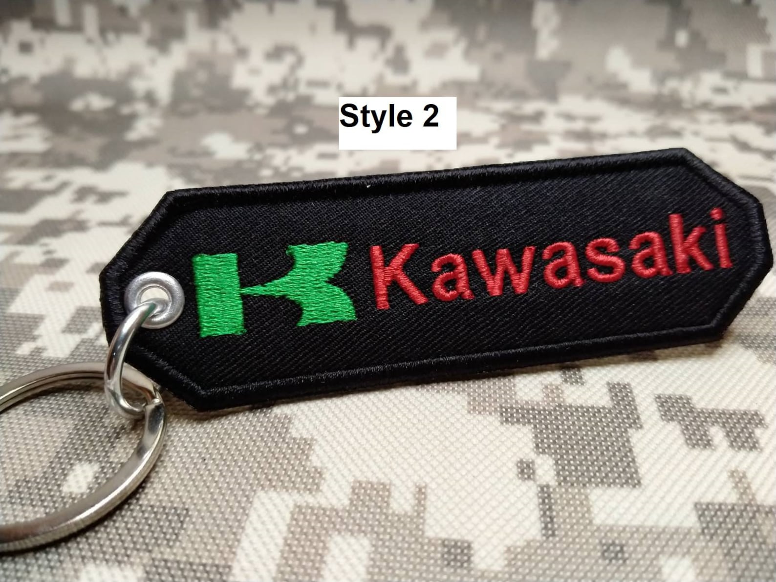 Key Chain Embroidery Kawasaki Biker Racing Key Chain Kawasaki - Etsy