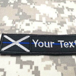 Custom Name Text Patch Thin Blue Line Police SWAT USA Alabama Flag ...