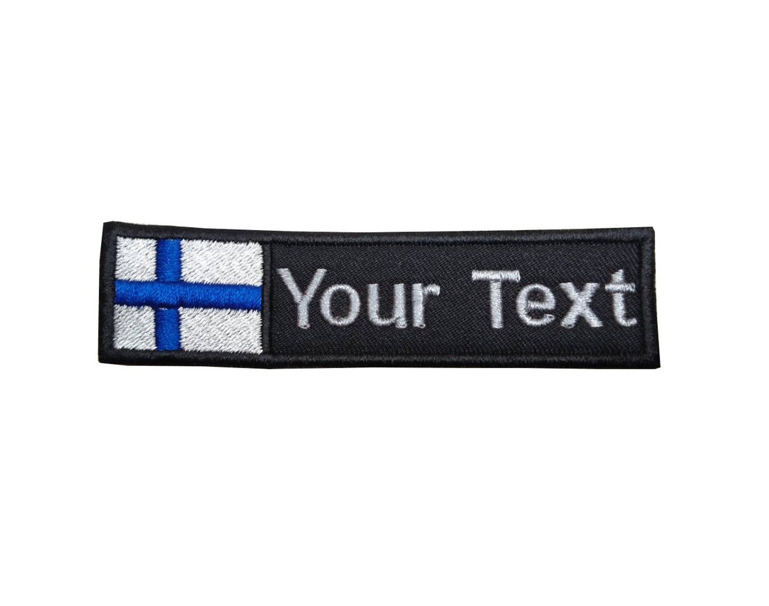 Finland Flag Patch Custom Name Text Finland Flag Patch With Hook ...